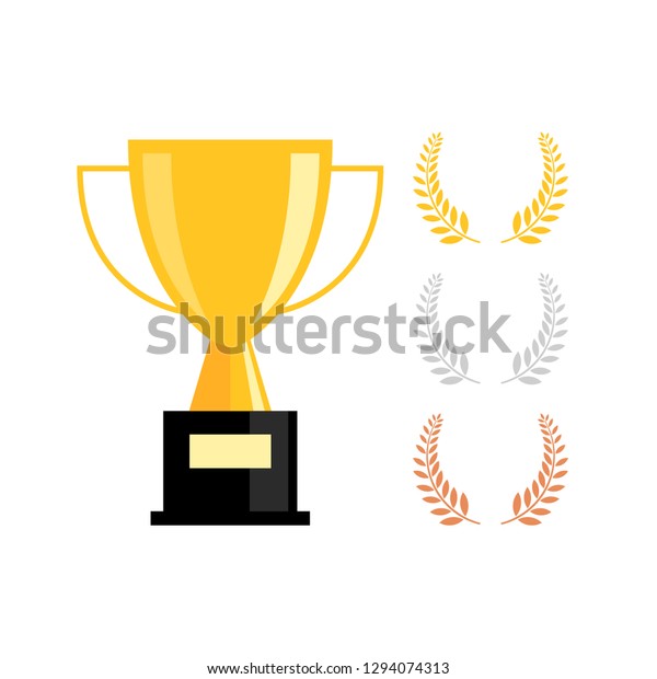 Vector Collection Wheat Wreath Award Flat Stock Vector (Royalty Free ...