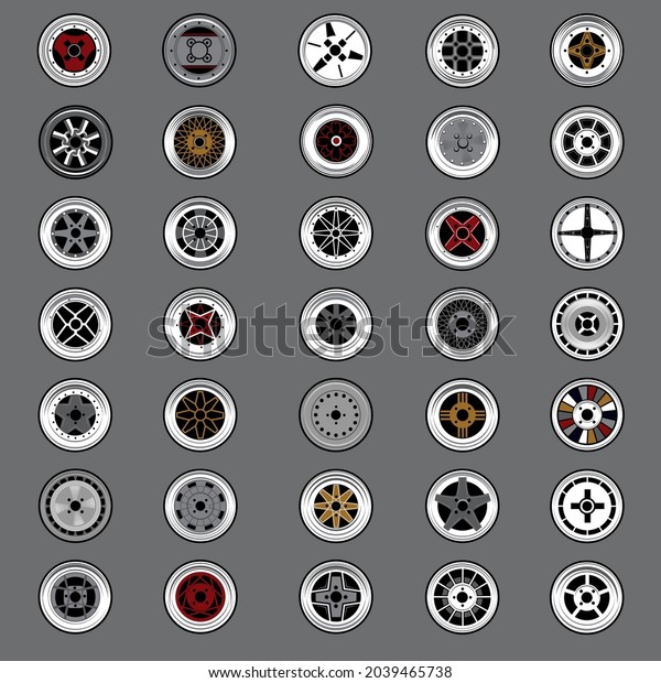 Vector Collection Wheel Rim Fans Good Stock Vector (Royalty Free ...
