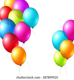 Vector Color Balloons White Background Stock Vector (Royalty Free ...