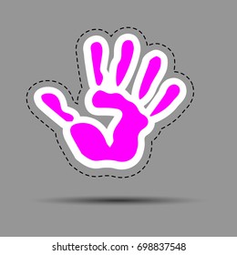 Vector Color Hand Handprint Human Print Stock Vector (Royalty Free ...