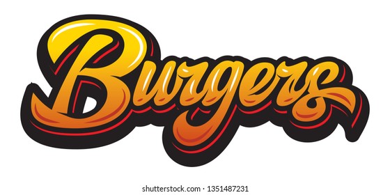 1,909 Burger fonts Images, Stock Photos & Vectors | Shutterstock