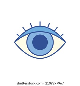 Vector Color Illustration One Eye Stock Vector (Royalty Free ...