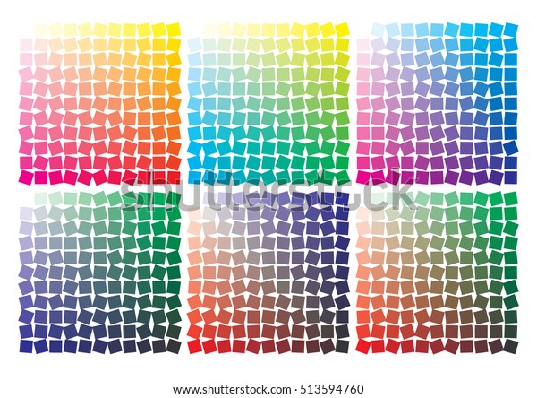 Vector Color Palette On A4 Format Stock Vector (Royalty Free) 513594760 ...