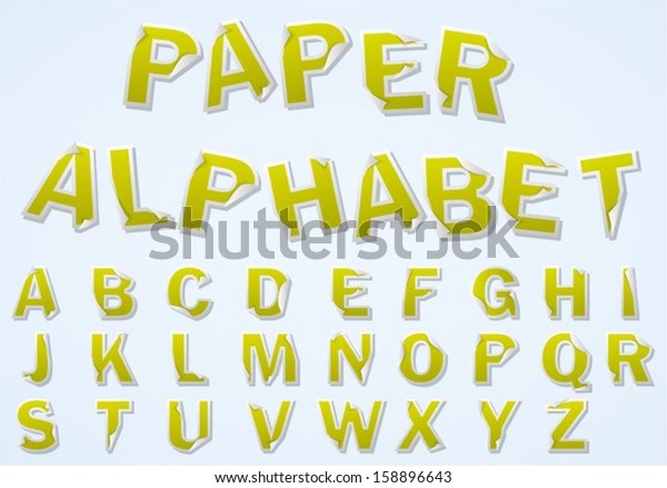 Vector Color Paper Alphabet Folded Letters Stock Vector (Royalty Free ...