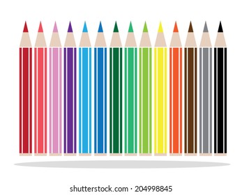 Vector Color Pencil Icon Stock Vector (Royalty Free) 204998845 ...