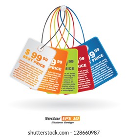 Vector Color Price Tag Set Stock Vector (Royalty Free) 128660987 ...