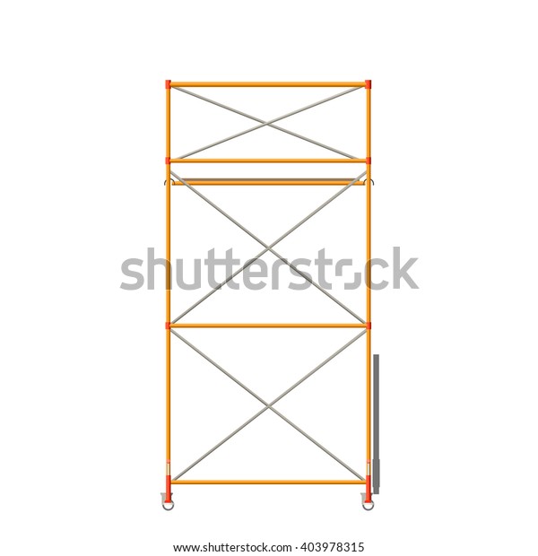 Vector Color Realistic Illustration Scaffolding Isolated Stock Vector ...