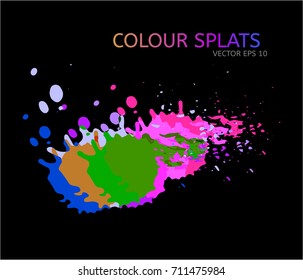 Vector Color Splats Graphic Paint Splatter Stock Vector (Royalty Free ...