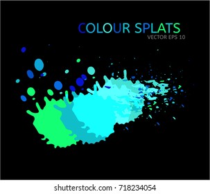 Vector Color Splats Graphic Paint Splatter 스톡 벡터(로열티 프리) 718234054 ...