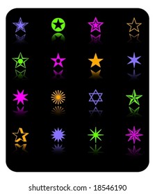 Vector Color Stars Icon Set Stock Vector (Royalty Free) 18546190 ...