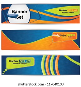 Vector Color Web Banner Set Stock Vector (Royalty Free) 117040138 ...