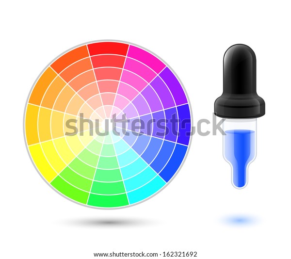 Vector Color Wheel Palette Dropper Icon: vetor stock (livre de direitos ...