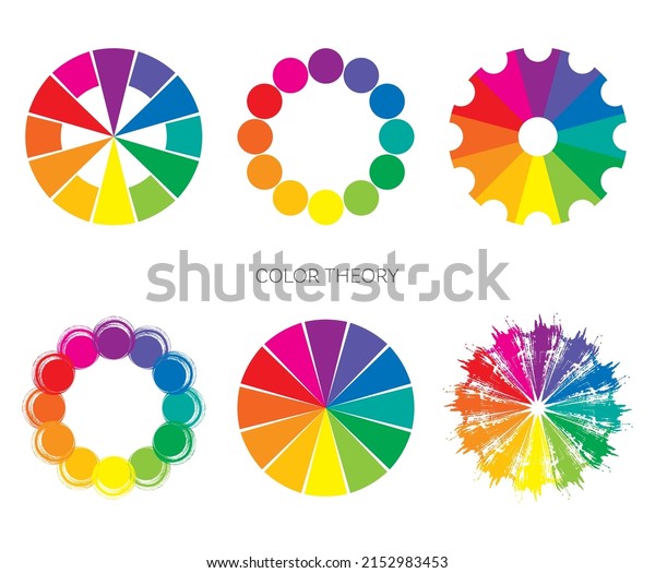 Vector Color Wheel Theory Twelve Colors: เวกเตอร์สต็อก (ปลอดค่า ...