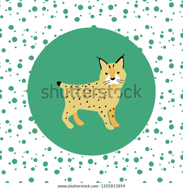 Vector Color Wild Lynx Big Cat Stock Vector (Royalty Free) 1205815894 ...