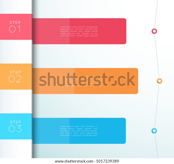 Vector Colorful 3 Step List Infographic Stock Vector (Royalty Free ...