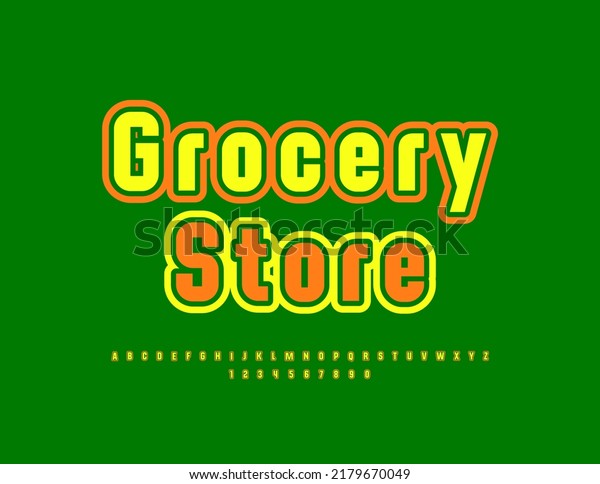 Vector Colorful Banner Grocery Store Elegant Stock Vector (Royalty Free ...