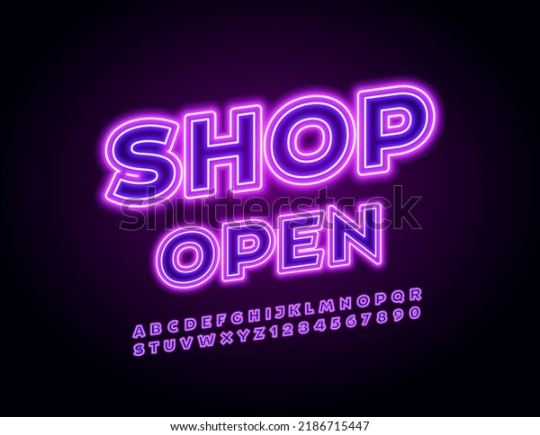 Vector Colorful Banner Shop Open Modern Stock Vector (Royalty Free ...
