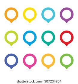 Stock vektor „Blank Location Point Vector Set Illustration“ (bez ...