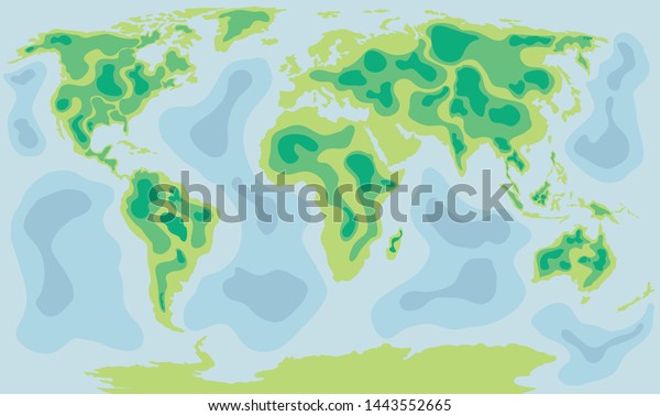 Vector Colorful Cartoon World Map Level Stock Vector (Royalty Free ...