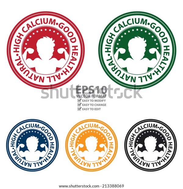 Vector Colorful Circle High Calcium Good Stock Vector (Royalty Free ...