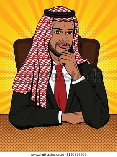 Vector Colorful Comic Style Illustration Arabian Stock Vector (Royalty ...