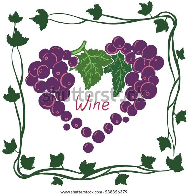 Vector Colorful Grape Vine Logo Design Stock Vector (Royalty Free ...