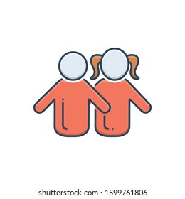 Vector Colorful Icon Children Stock Vector (Royalty Free) 1599761806 ...
