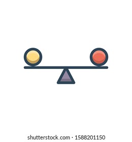 Vector Colorful Icon Equal Stock Vector (Royalty Free) 1588201150 ...