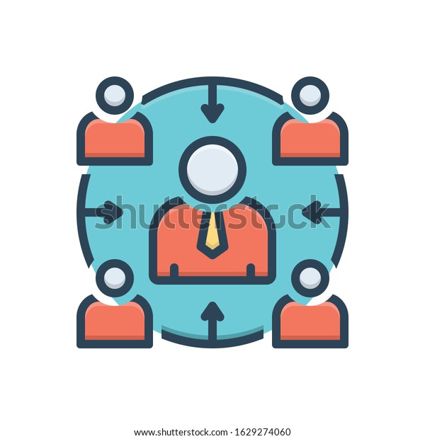 Vector Colorful Icon Facilitator Stock Vector (Royalty Free) 1629274060 ...