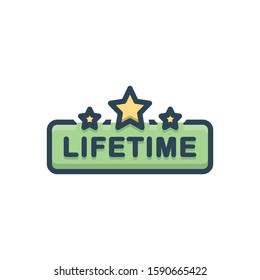 Vector Colorful Icon Lifetime Stock Vector (Royalty Free) 1590665422 ...