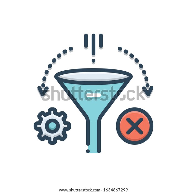 Vector Colorful Icon Un Filter Stock Vector (Royalty Free) 1634867299 ...