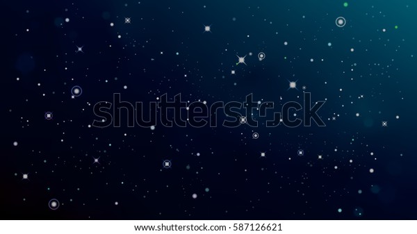Ilustración de color vectorial. Fondo cyan horizontal de astrología ...