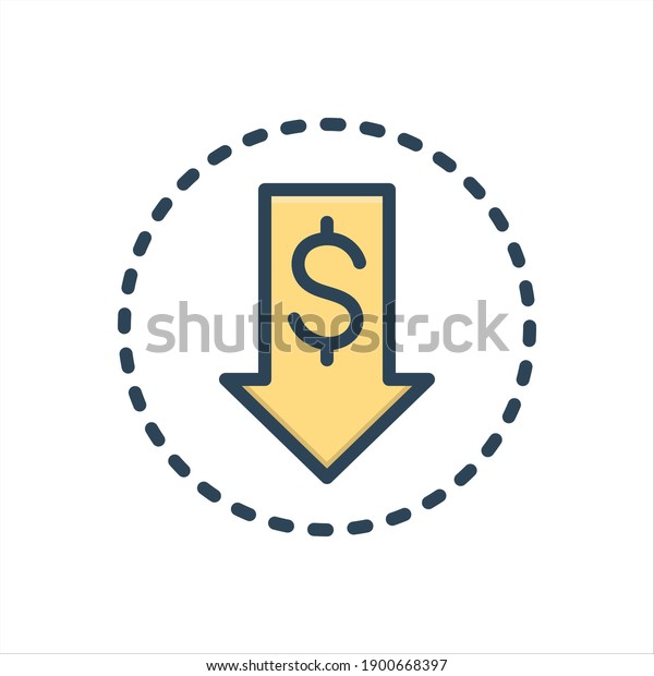 Vector Colorful Illustration Icon Cheaper Stock Vector (Royalty Free ...