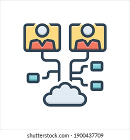 Vector Colorful Illustration Icon Clusters Stock Vector (Royalty Free ...