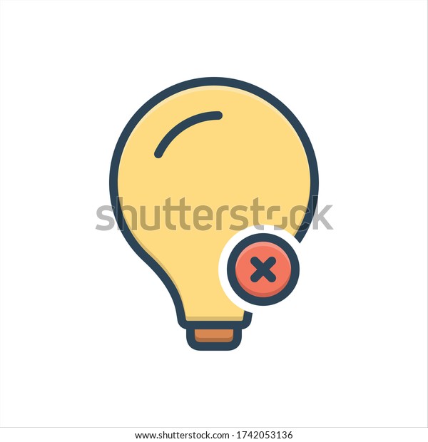 Vector Colorful Illustration Icon Darkness Stock Vector (Royalty Free ...