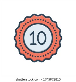 Vector Colorful Illustration Icon Decade Stock Vector (Royalty Free ...
