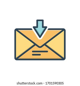 Vector Colorful Illustration Icon Direct Message Stock Vector (Royalty ...