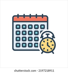 Vector Colorful Illustration Icon Duration Stock Vector (Royalty Free ...