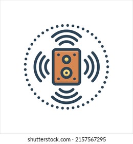Vector Colorful Illustration Icon Echo Stock Vector (Royalty Free ...