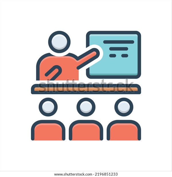 Vector Colorful Illustration Icon Explaining Stock Vector (Royalty Free ...