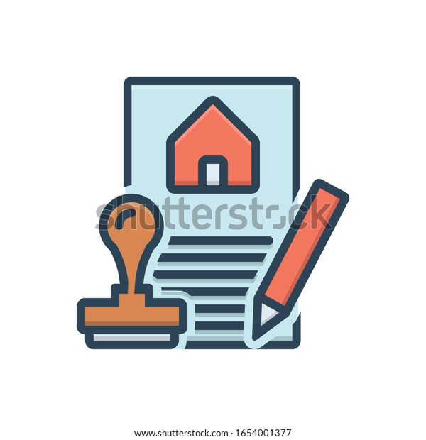 Vector Colorful Illustration Icon Formalities Stock Vector (Royalty ...