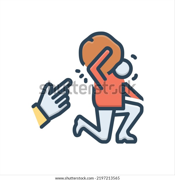 Vector Colorful Illustration Icon Impose Stock Vector (Royalty Free ...