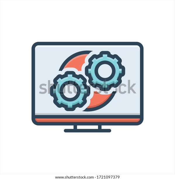 Vector Colorful Illustration Icon Operation Process Stock Vector ...