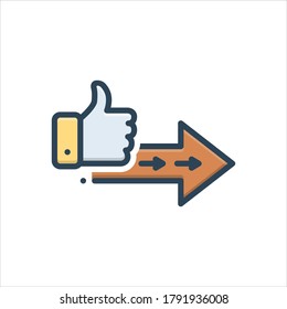Vector Colorful Illustration Icon Proceed Stock Vector (Royalty Free ...