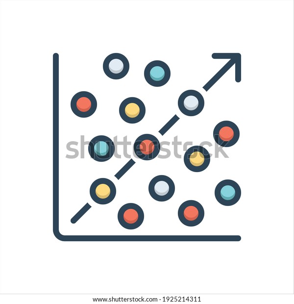 Vector Colorful Illustration Icon Regression Stock Vector (Royalty Free ...