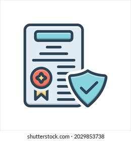 Vector Colorful Illustration Icon Reliable Stock Vector (Royalty Free ...