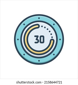 Vector Colorful Illustration Icon Remaining Stock Vector (Royalty Free ...