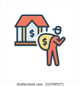 Vector Colorful Illustration Icon Rob Stock Vector (Royalty Free ...