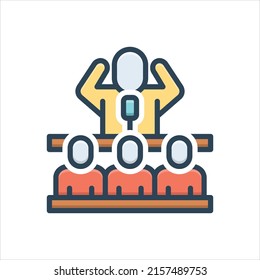 Vector Colorful Illustration Icon Senator Stock Vector (Royalty Free ...