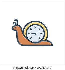 Vector Colorful Illustration Icon Slowly Stock Vector (Royalty Free ...